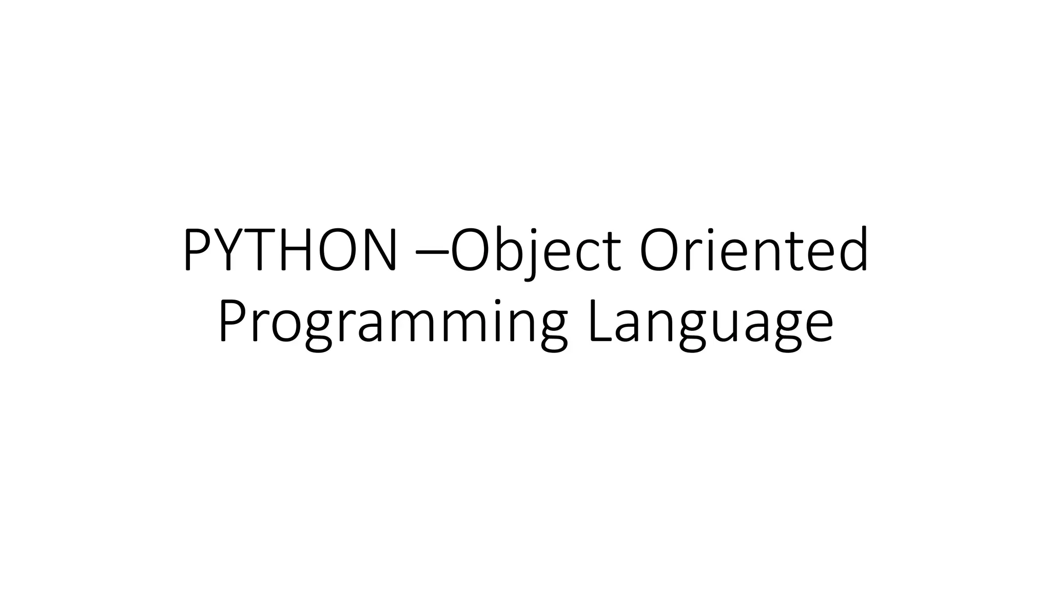 Python Classespptx