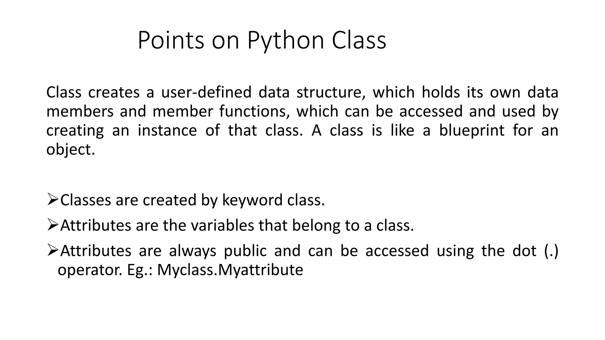 Python Classes Pptx