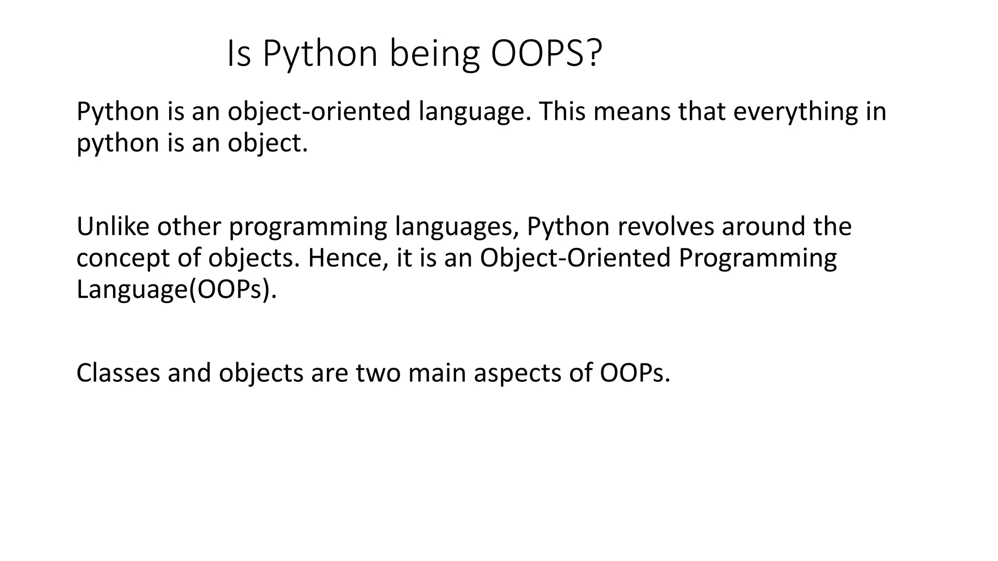 Python Classes Pptx