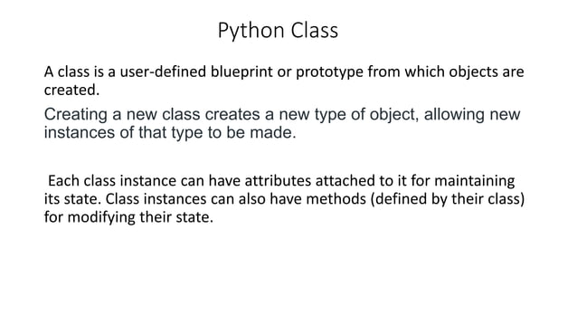Python-Classes.pptx | Programming Languages | Computing