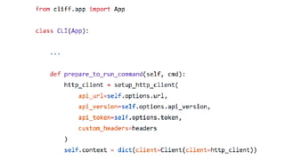 Разработка CLI с помощью python-cliff | PPT