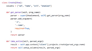 Разработка CLI с помощью python-cliff | PPT