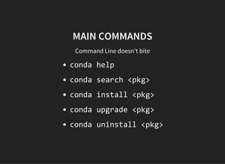 Introduction to the Python conda package manager | PPT