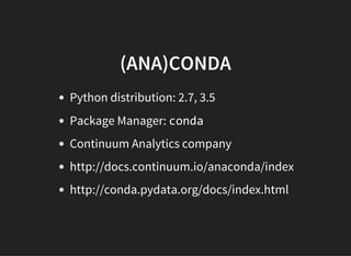Introduction to the Python conda package manager | PPT