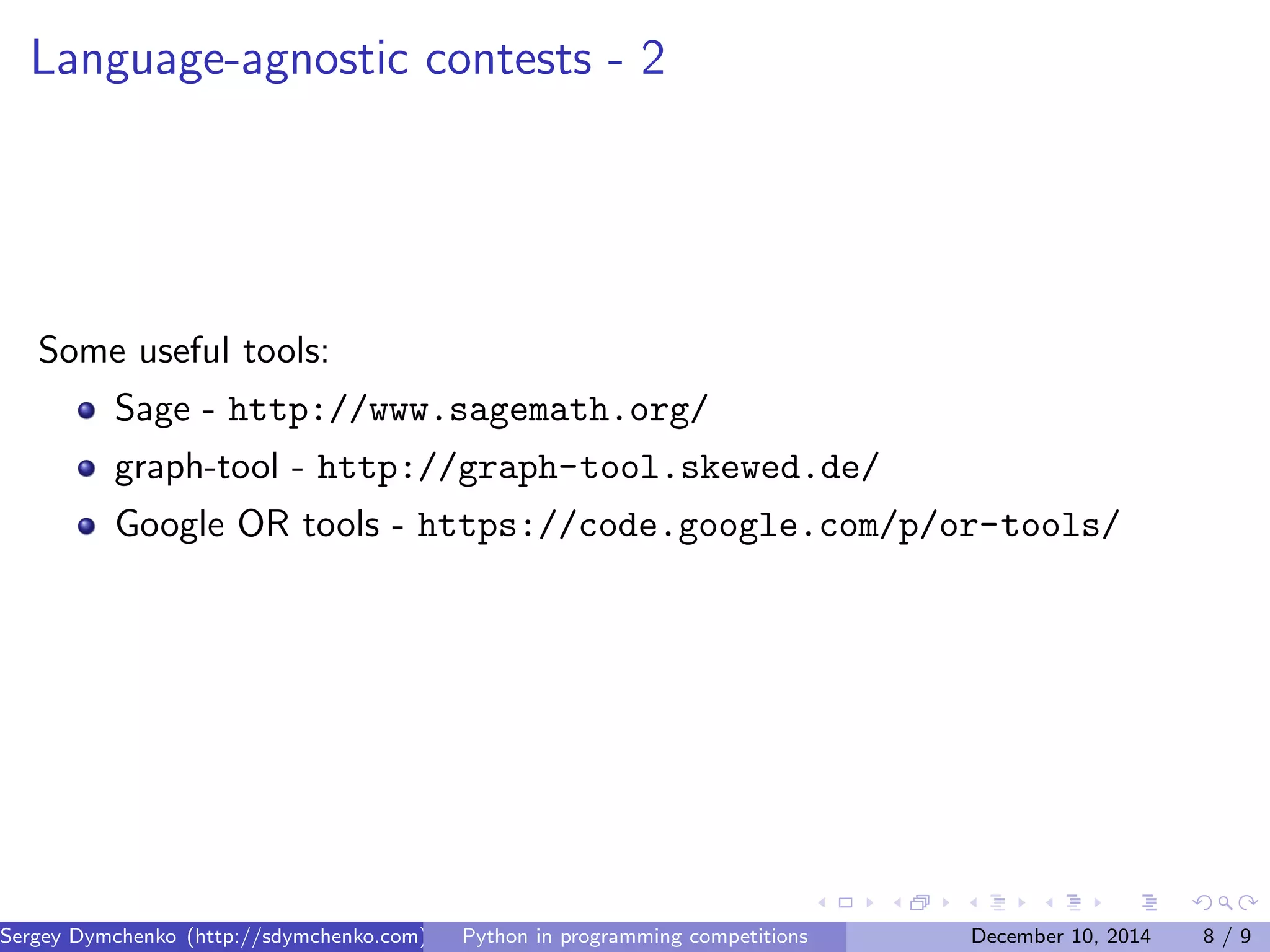 Python in programming competitions | PDF