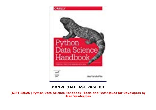 T Ideas Python Data Science Handbook Tools And Techniques For Developers By Jake Vanderplas