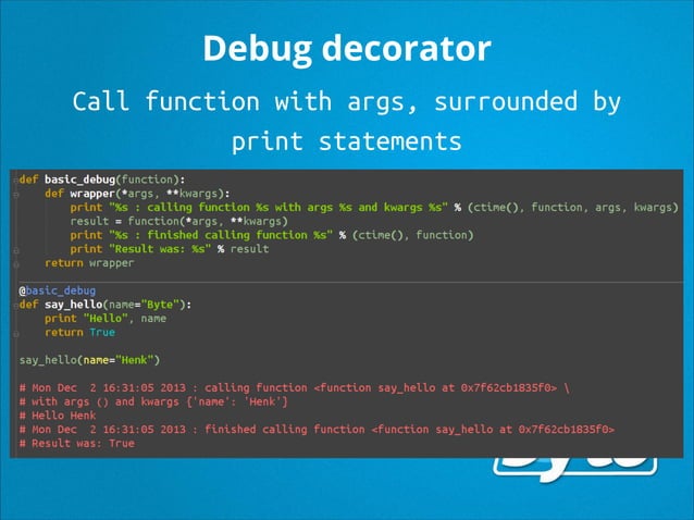 Introduction to Python decorators | PPT