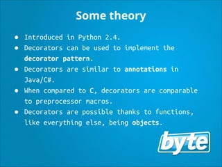 Introduction to Python decorators | PPT