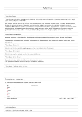 Python ders | PDF