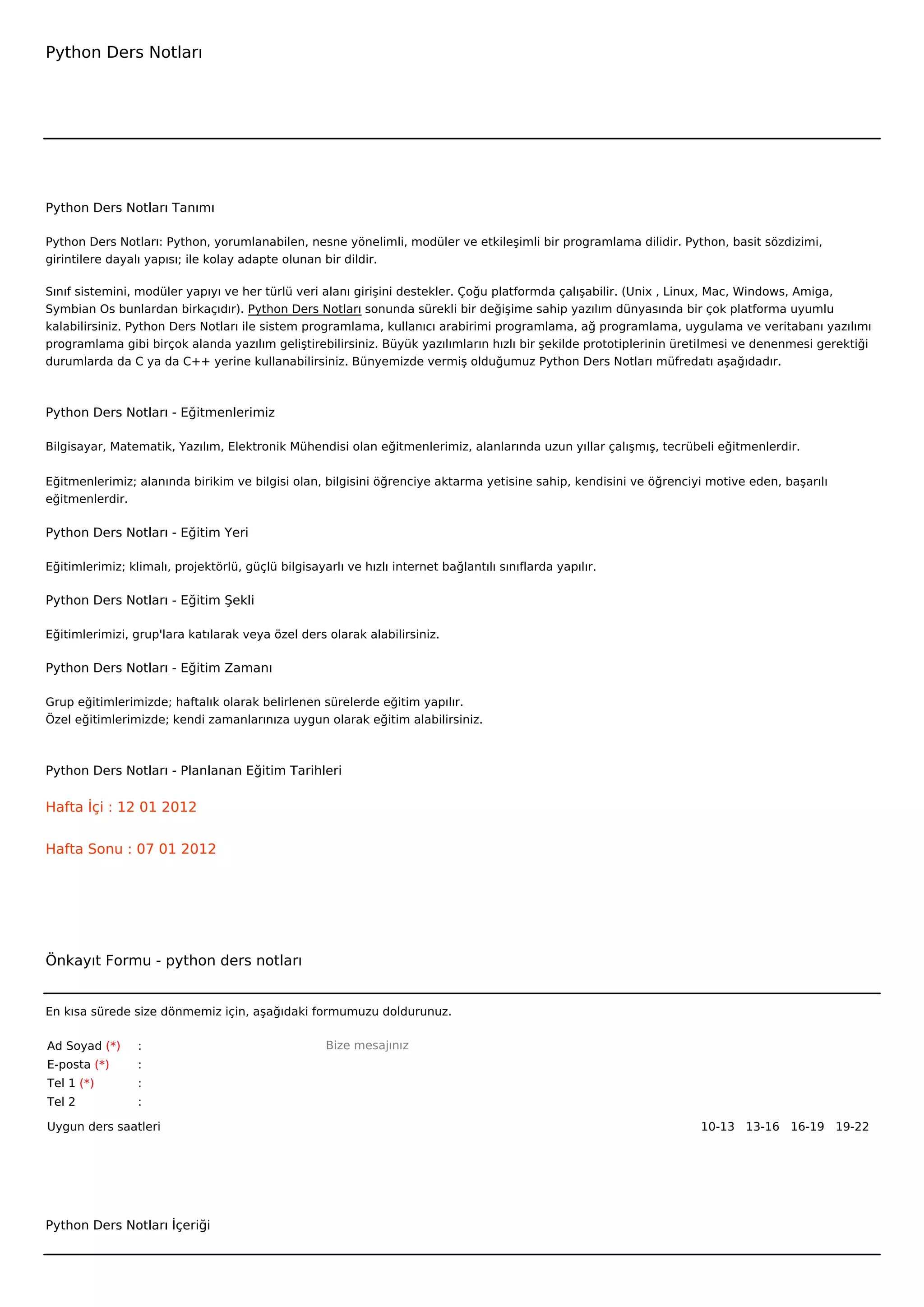 Python ders-notlari | PDF