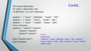 Python dictionaries | PPT