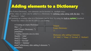 Python dictionaries | PPT