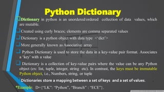 Python dictionaries | PDF