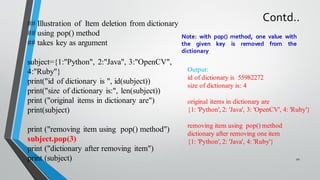 Python dictionaries | PPT