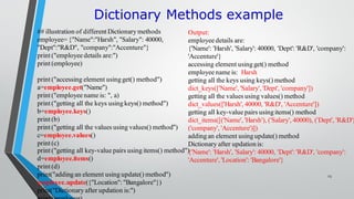 Python dictionaries | PPT