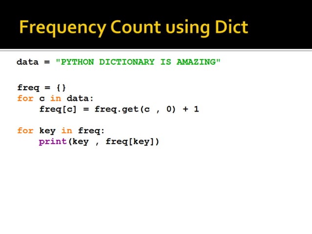 Python dictionary | PPT