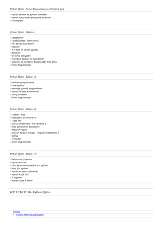 Python egitim | PDF