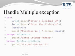 Python Exception Handling | PPT