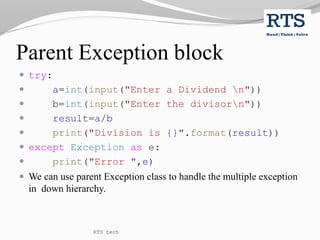 Python Exception Handling | PPT