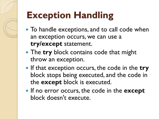 Python exception handling | PDF