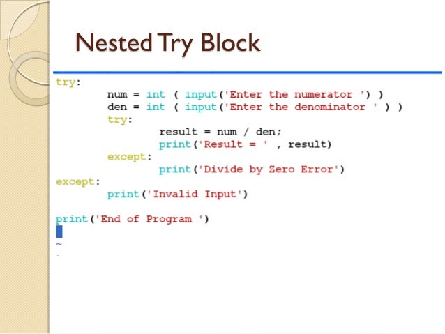 Python exception handling