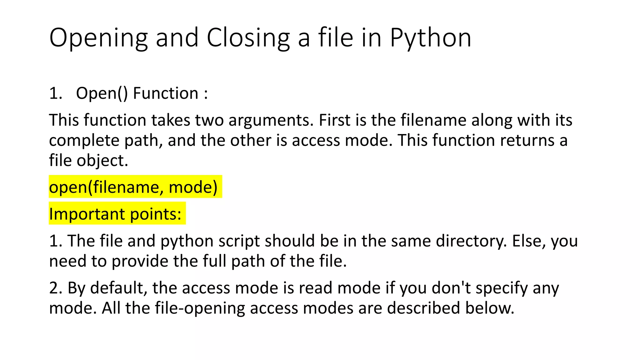 Python Filehandlingpptx 