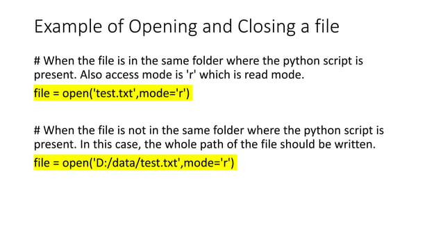 Python Filehandlingpptx Operating Systems Computer Software And