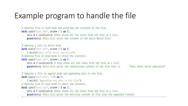 Python-FileHandling.pptx | Operating Systems | Computer Software and ...
