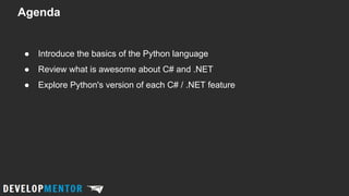 Python for the C# developer | PDF