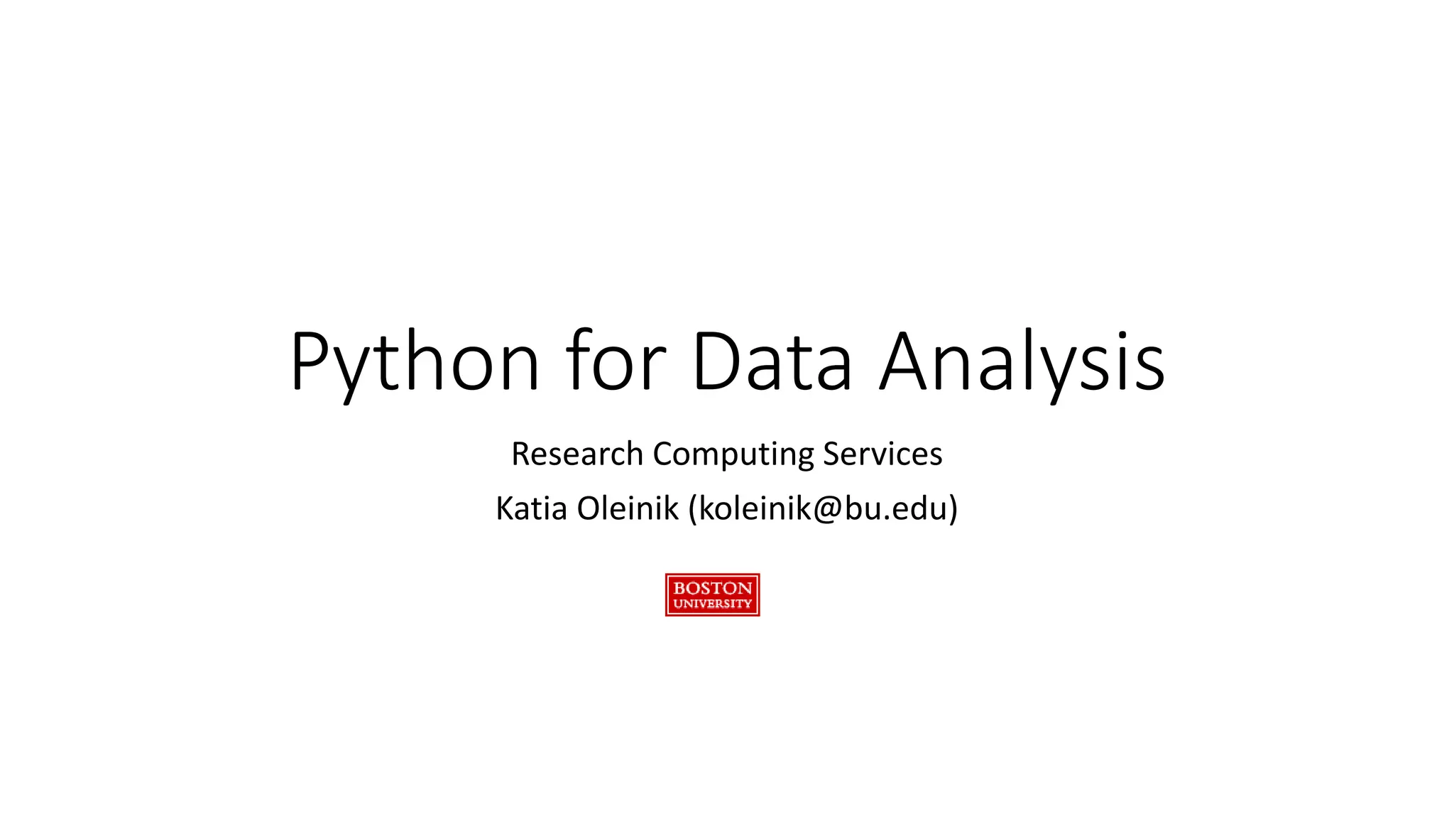 Python For Data Analysispptx