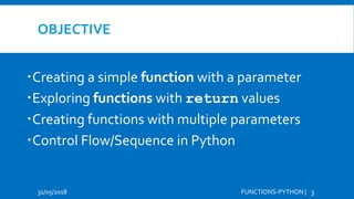 Python - Functions - Azure Jupyter Notebooks | PPT