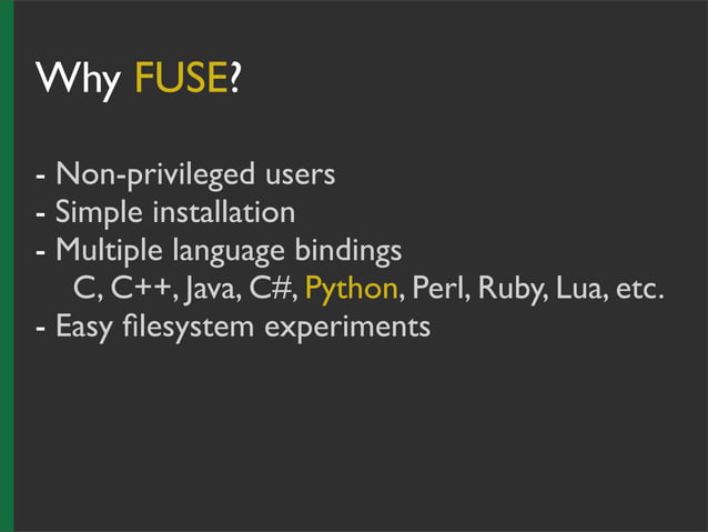 Python And Fuse Ppt