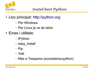 Introducció a Python | PDF