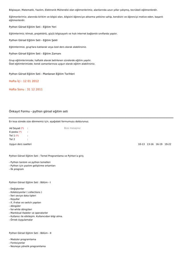 Python gorsel-egitim-seti | PDF