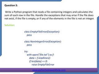 Python Homework Help | PPT
