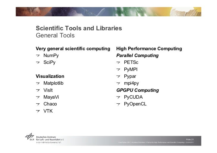 Python for High Performance and Scientific Computing Python for High Performance and Scientific Computing