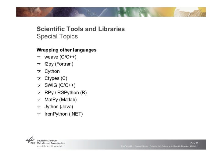 Python for High Performance and Scientific Computing Python for High Performance and Scientific Computing