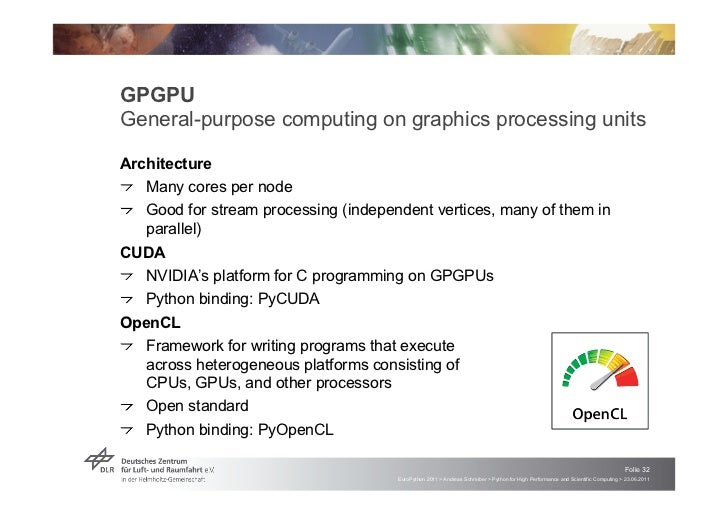 Python for High Performance and Scientific Computing Python for High Performance and Scientific Computing