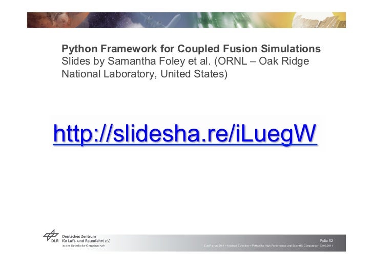 Python for High Performance and Scientific Computing Python for High Performance and Scientific Computing