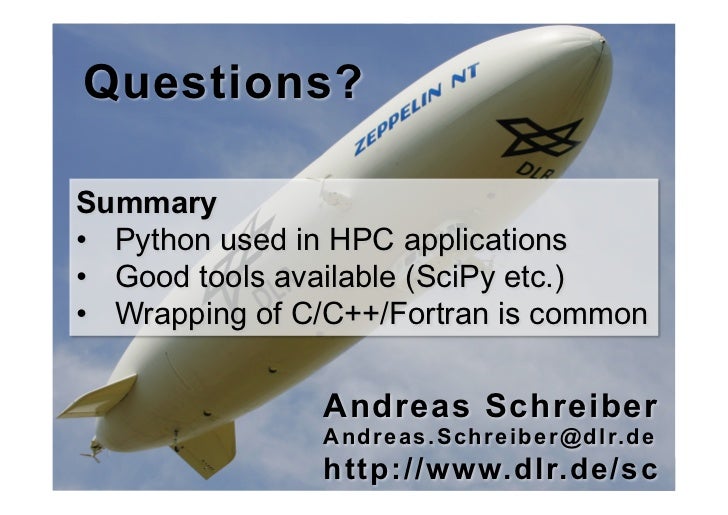 Python for High Performance and Scientific Computing Python for High Performance and Scientific Computing