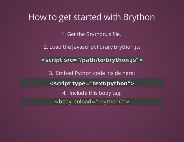Python In The Browser: Intro to Brython