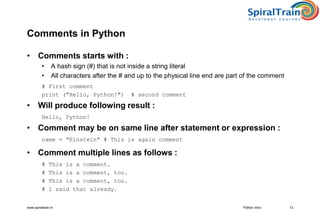 Python Intro | PPT