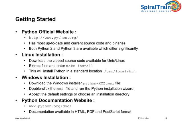 Python Intro Ppt