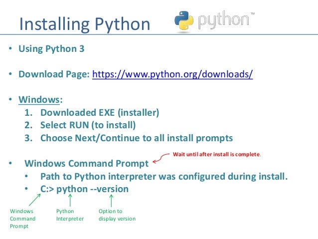 Python Installing And Using Python And Jupyter Notepad