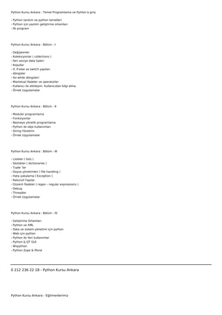 Python kursu-ankara | PDF