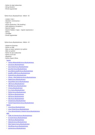 Python kursu-buyukcekmece | PDF
