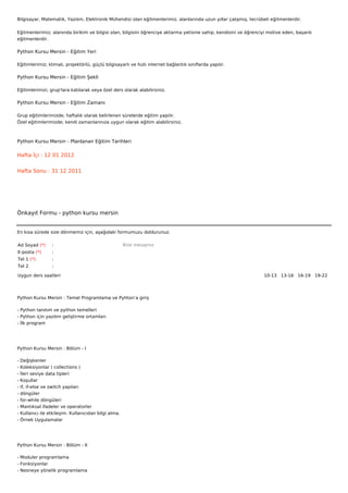 Python kursu-mersin | PDF