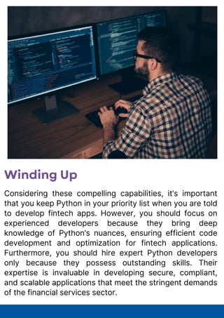 Why Python is the Language of Choice for Fintech App Development | PDF