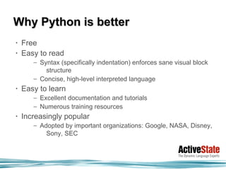 Python: The Programmer's Lingua Franca | PDF