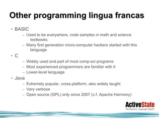 Python: The Programmer's Lingua Franca | PDF